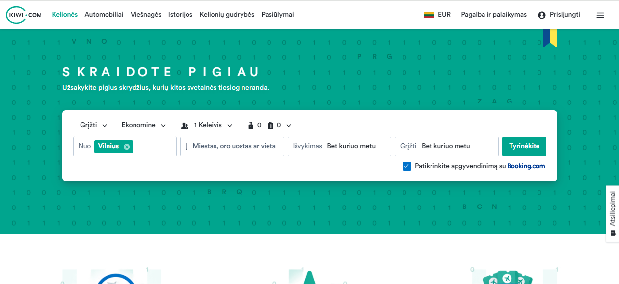 Kiwi skrydžiai: Apžvalga, pliusai ir minusai - Apkeliauk.lt